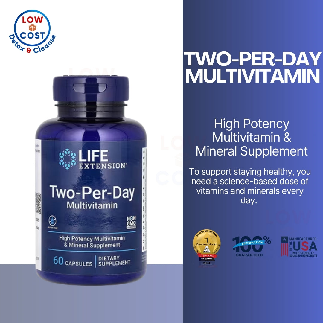 Life Extension, Two-Per-Day Multivitamin ( High Potency Multivitamin ...